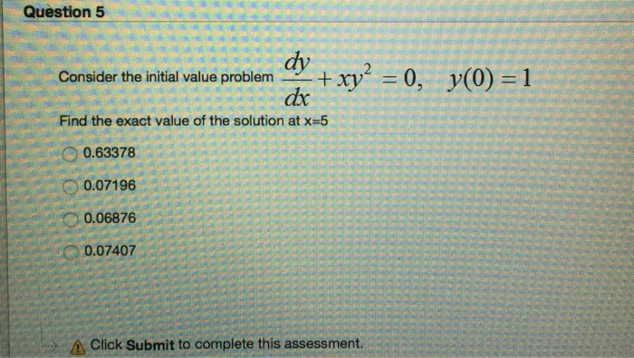 Solved Consider the initial value problem dy/dx + xy^2 = 0, | Chegg.com
