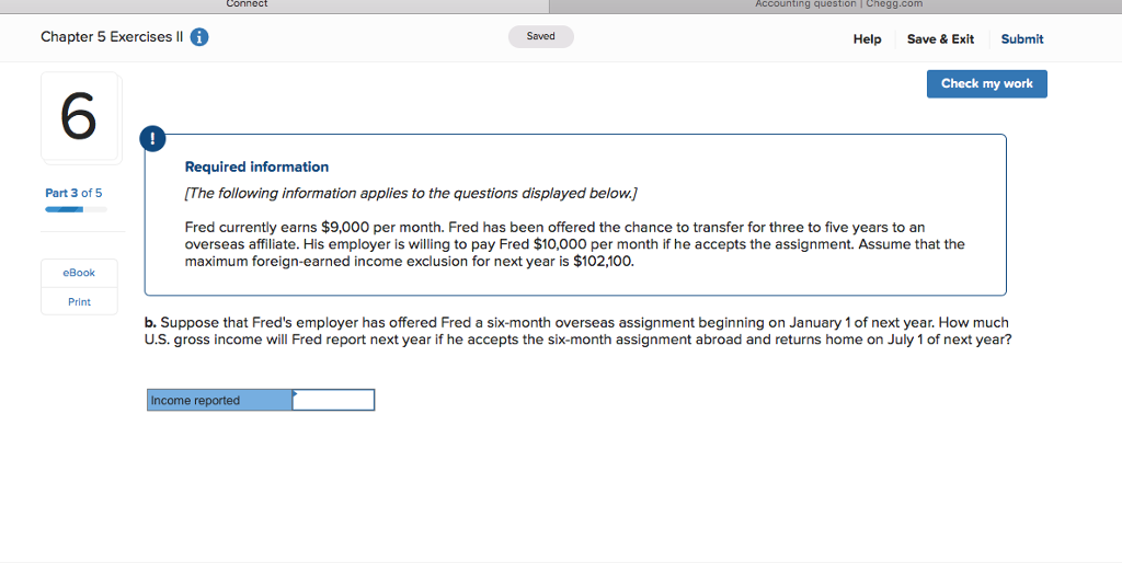 Solved Chapter 5 Exercises ll Saved Help Save & Exit Submit | Chegg.com