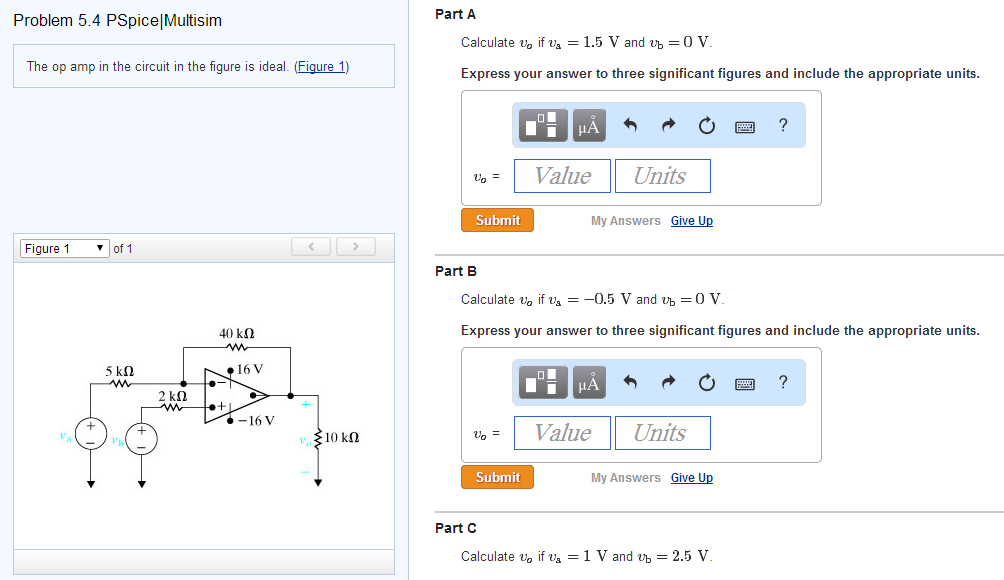 Solved The op amp in the circuit in the figure is ideal. | Chegg.com