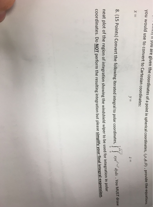 Solved Convert the following iterated integral to polar | Chegg.com Solved Convert the following iterated integral to polar | Chegg.com