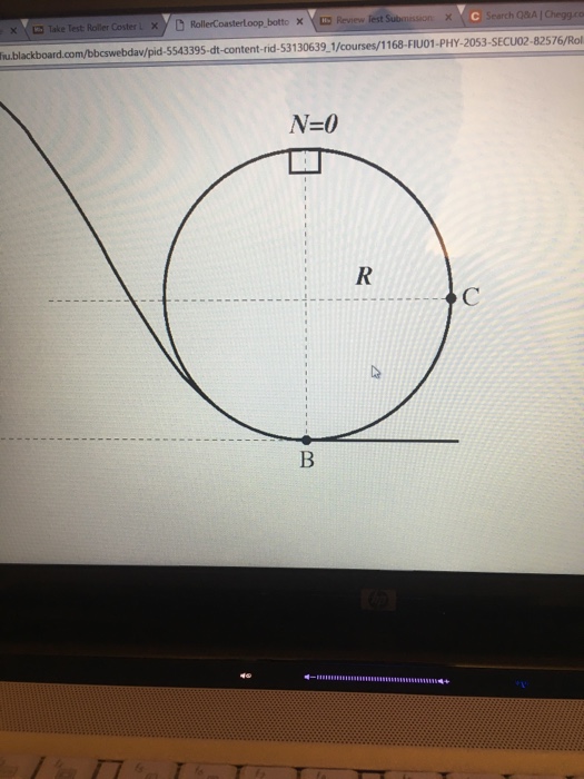 Solved For a circular roller coaster loop with radius R the | Chegg.com