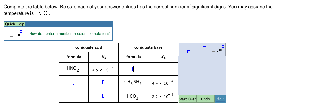 Solved Complete the table below. Be sure each of your answer | Chegg.com