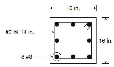 Solved ?The square reinforced concrete tied column shown | Chegg.com