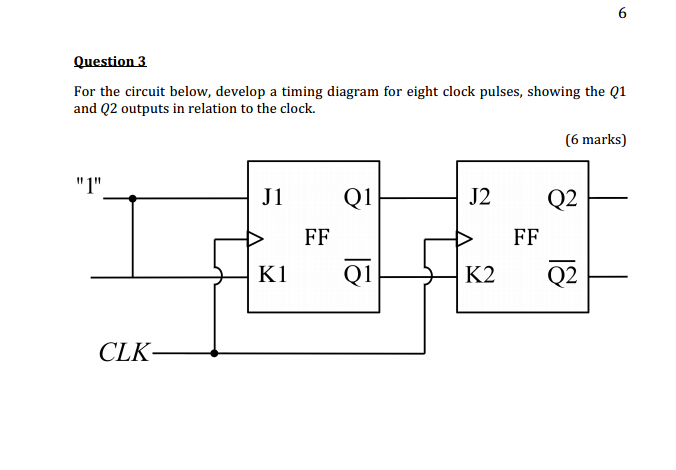 Solved develop a timing diagram for eight clock pulses, | Chegg.com