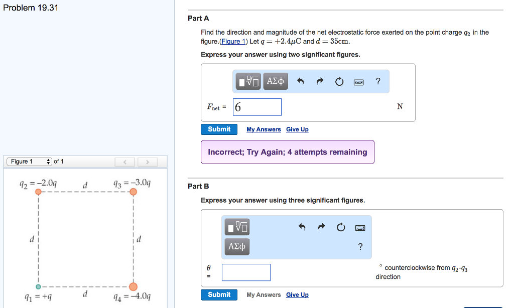 Solved Find The Direction And Magnitude Of The Net