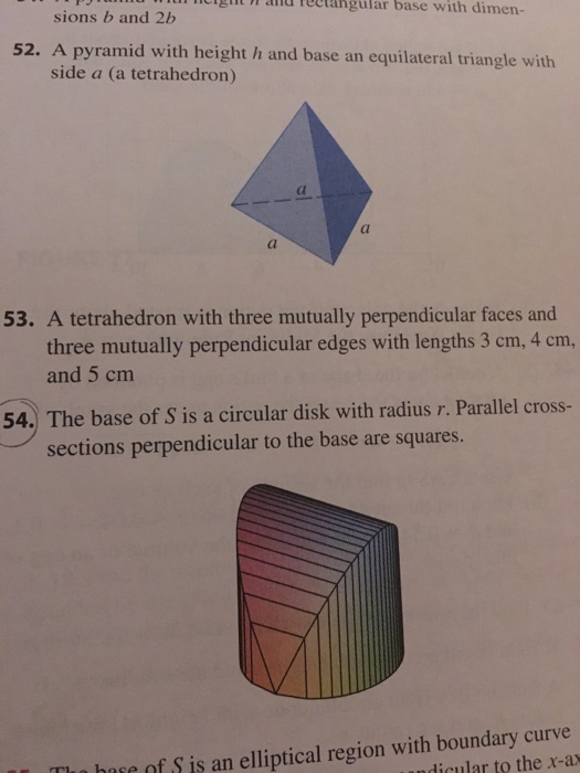 Solved A pyramid with height h and base an equilateral | Chegg.com
