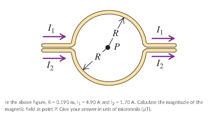 Solved In the above figure, R 0.190 m, 1 4.90 A and l21.70 | Chegg.com