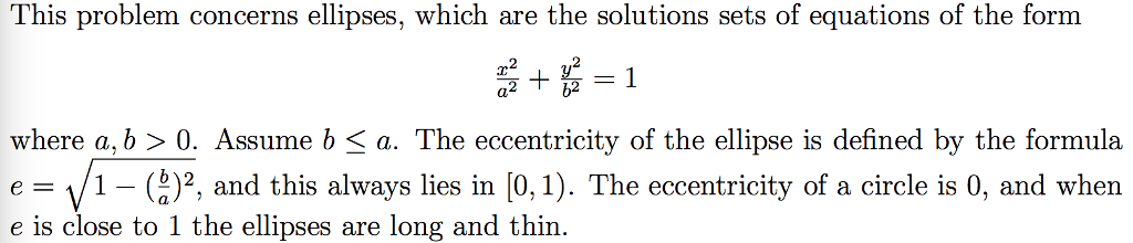 Solved This problem concerns ellipses, which are the | Chegg.com