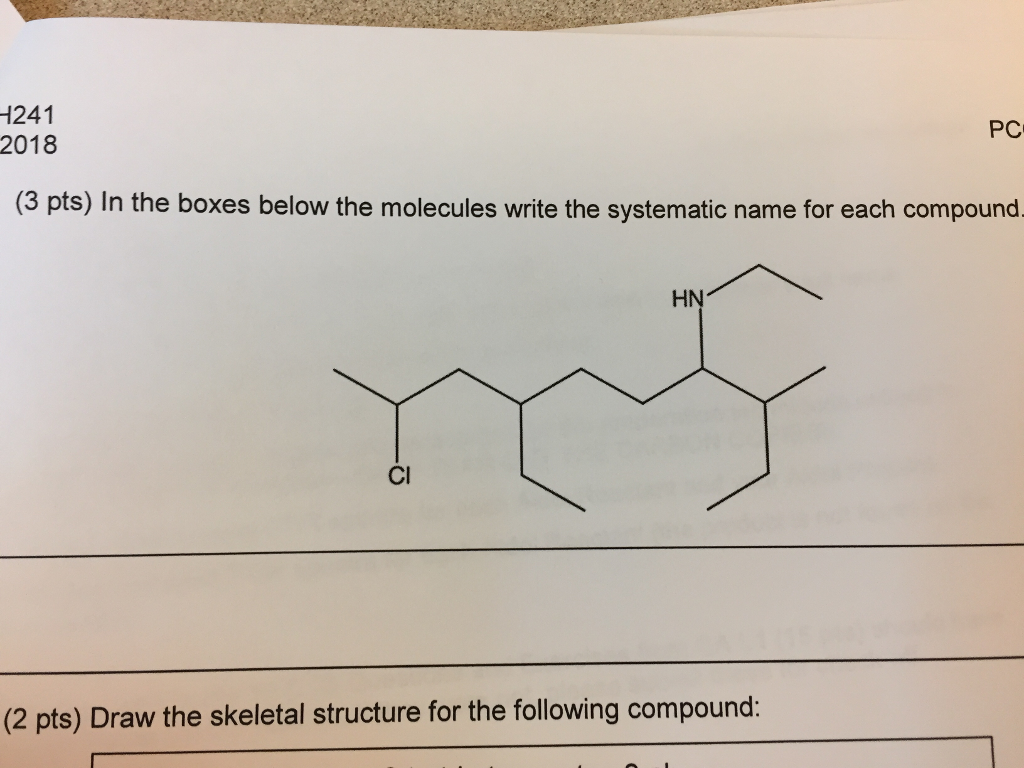 Solved 1241 2018 PC (3 pts) In the boxes below the molecules | Chegg.com Solved 1241 2018 PC (3 pts) In the boxes below the molecules | Chegg.com