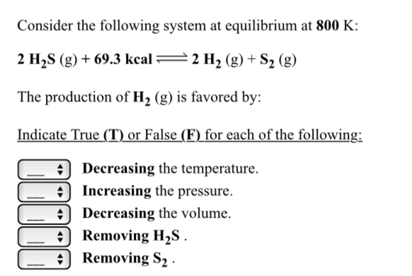 Solved Consider the following system at equilibrium at 648 | Chegg.com