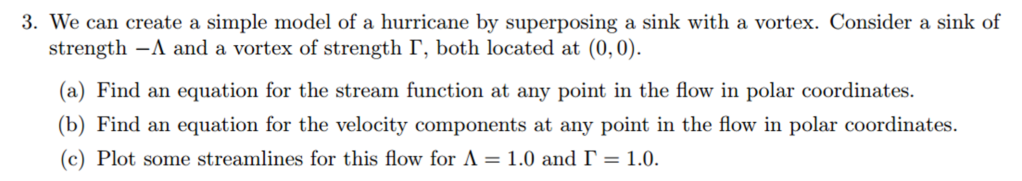 We can create a simple model of a hurricane by | Chegg.com