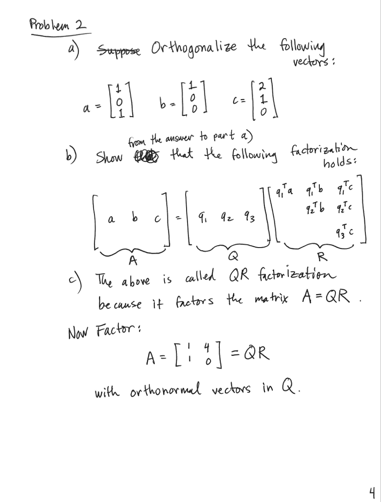 Gram S uppose you are given three Ai darlyat vectors | Chegg.com