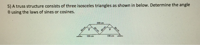 Solved A truss structure consists of three isosceles | Chegg.com