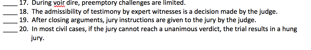 Solved During voir dire, preemptory challenges are limited. | Chegg.com