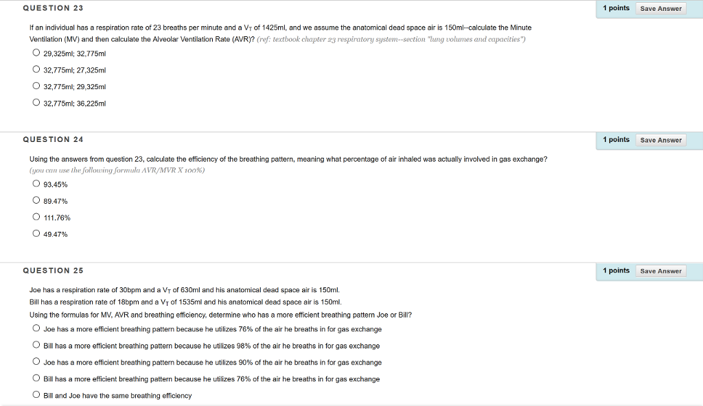 Solved QUESTION 23 1 points Save Answer If an individual has | Chegg.com