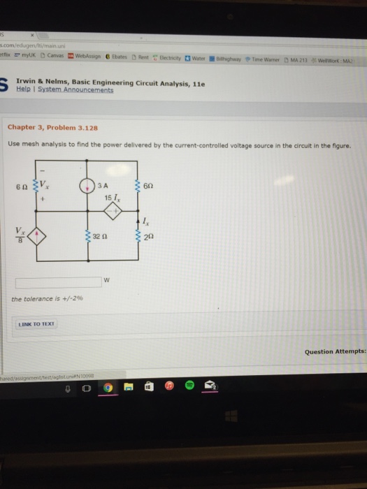 Solved Use mesh analysis to find the power delivered by the | Chegg.com