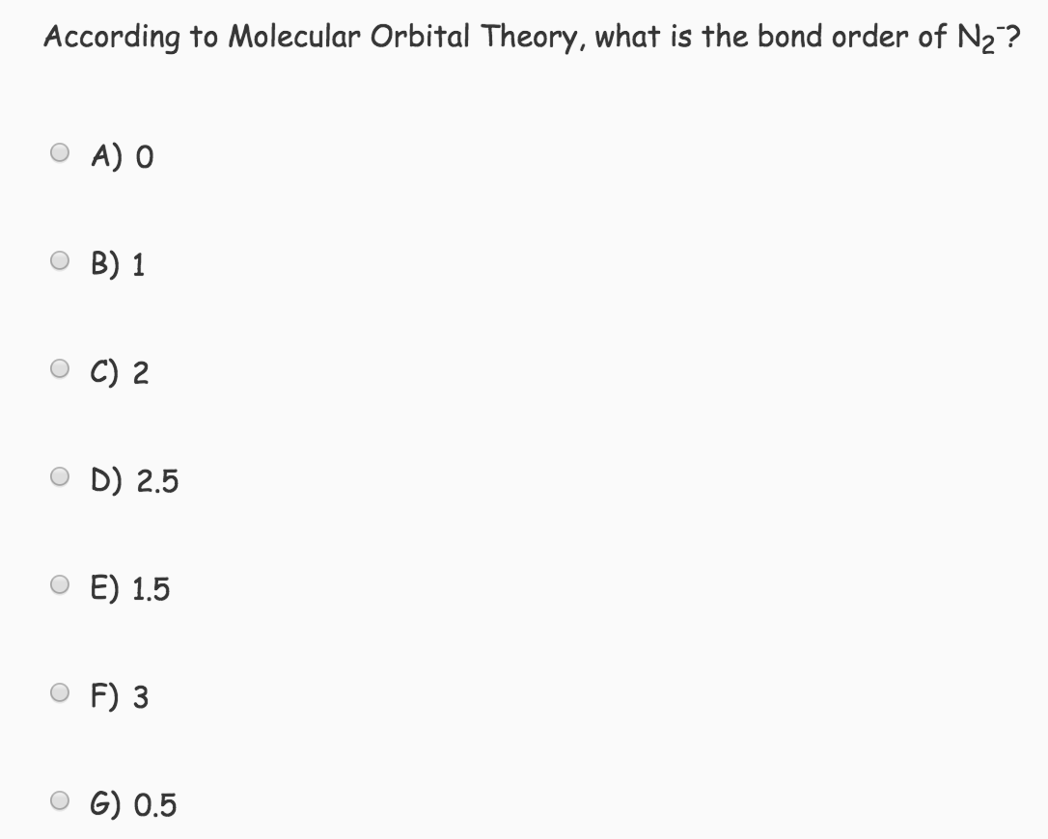 Solved According To Molecular Orbital Theory What Is The