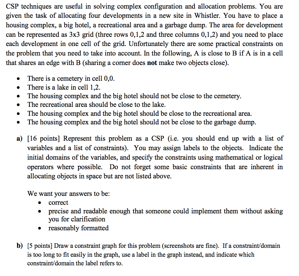 Solved Csp Techniques Are Useful In Solving Complex