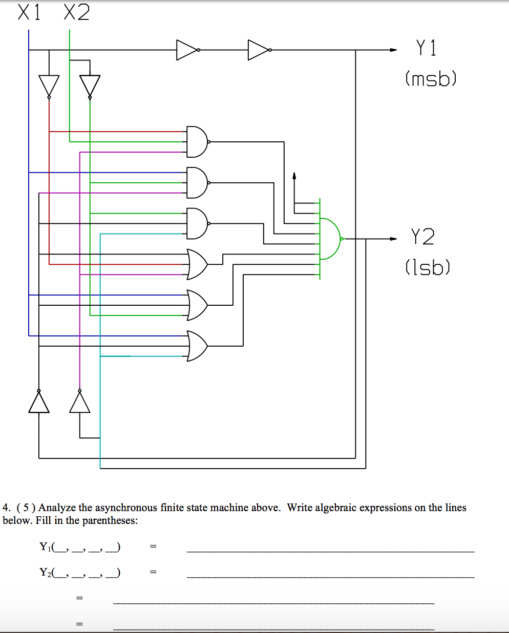 Solved Analyze The Asynchronous Finite State Machine Above 