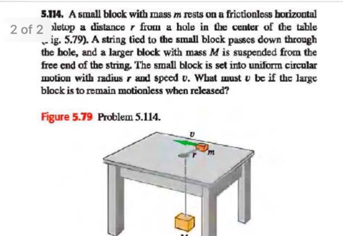 Solved A small block with mass m rests on a frictionless | Chegg.com