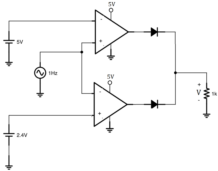 Solved 5V 1Hz 5V 1k 2.4V | Chegg.com