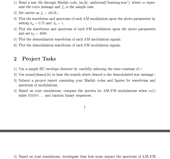 Solved Read A Wav File Through Matlab Code M Fe
