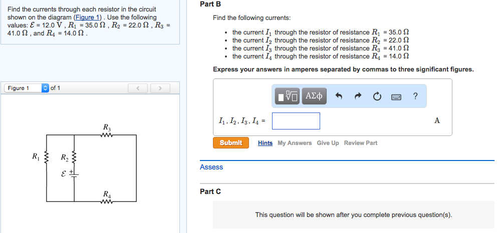 Solved Find The Currents Through Each Resistor In The