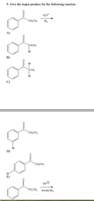 Solved Give the major product for the following reaction | Chegg.com