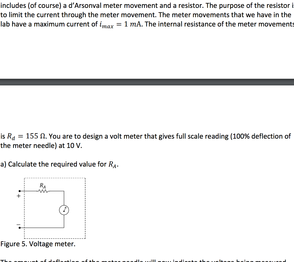 Solved Includes (of course) a d'Arsonval meter movement and | Chegg.com