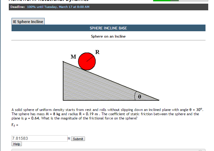 Solved lE Sphere Incline Sphere on an Incline A solid sphere | Chegg.com