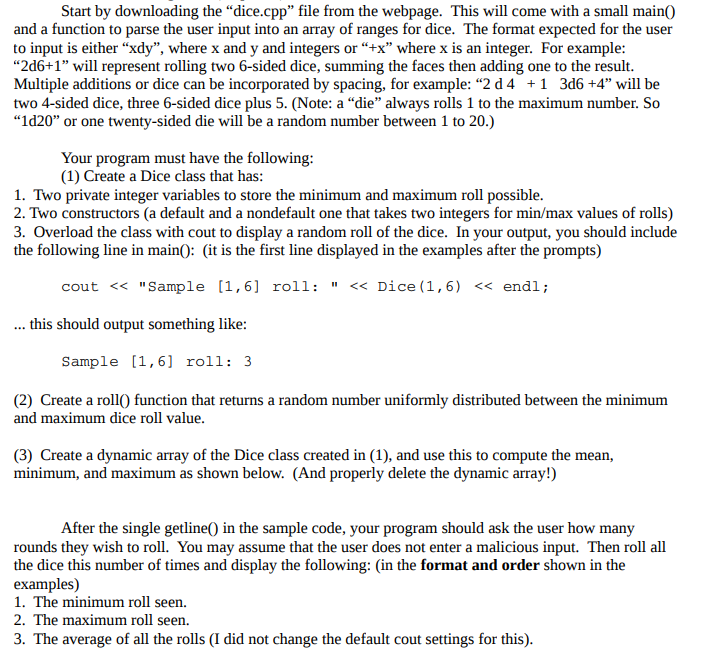 (C++) Hello, I need help to write this program(Only | Chegg.com