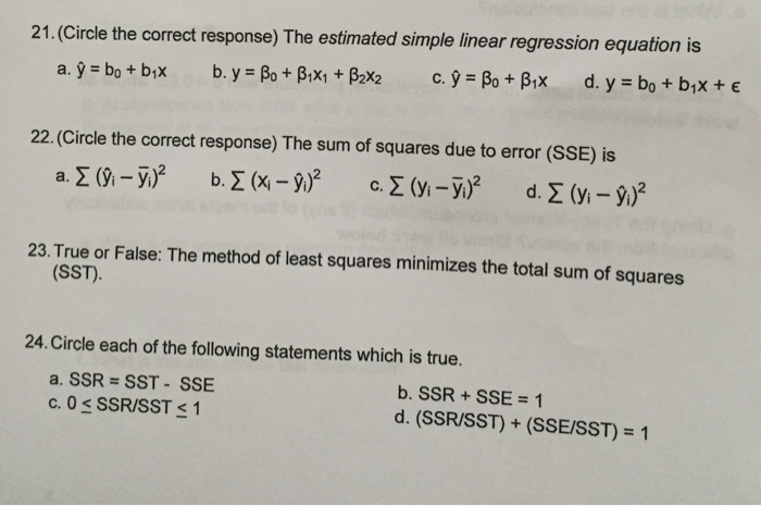 Solved The estimated simple linear regression equation is | Chegg.com