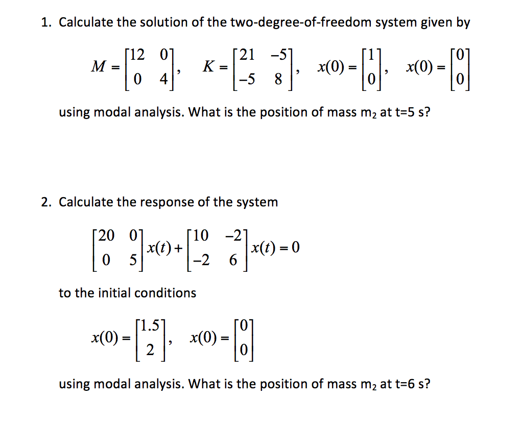 1. Calculate the solution of the | Chegg.com