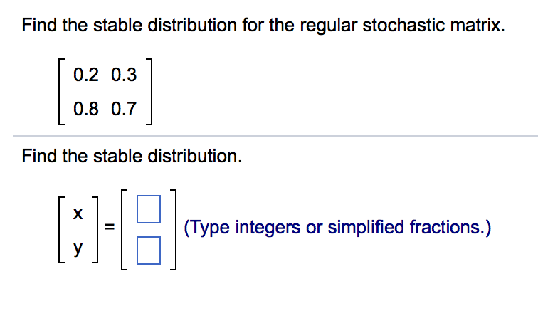 Solved Find the stable distribution for the regular | Chegg.com