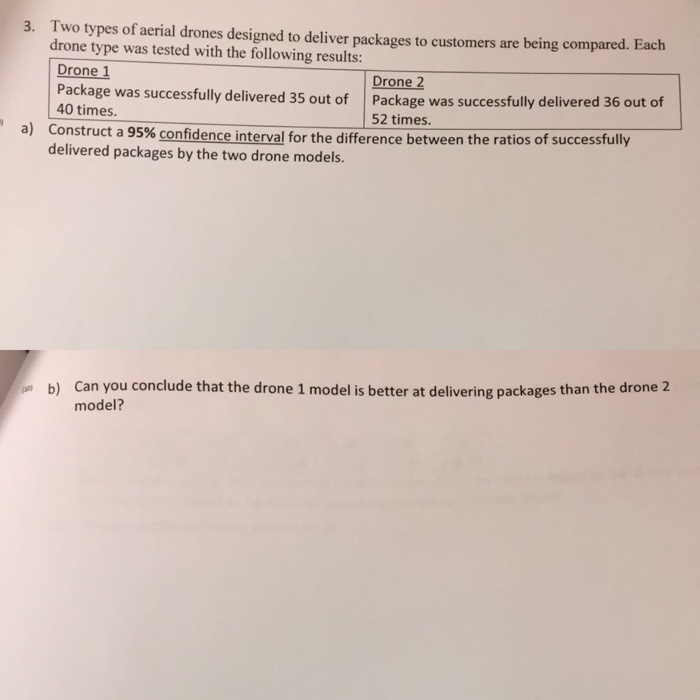 Solved Two types of aerial drones designed to deliver | Chegg.com
