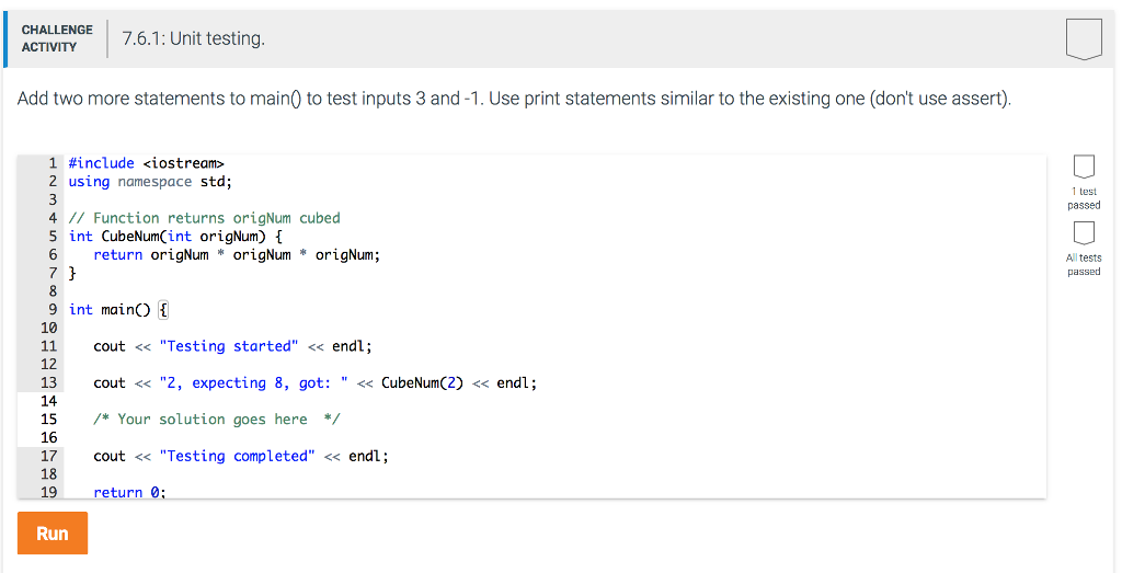 Solved: CHALLENGE ACTIVITY 7.9.1: Function Pass By Referen... | Chegg.com