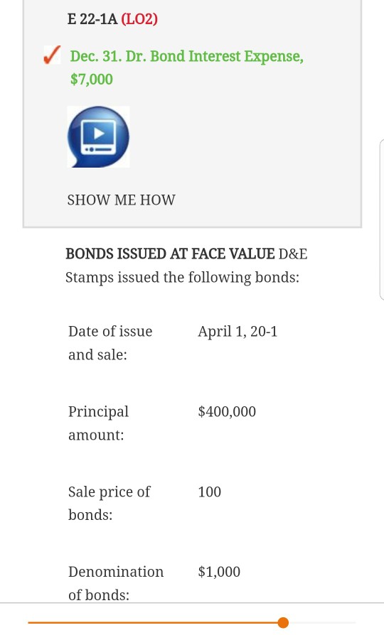 Solved E 22-1A (LO2) Dec. 31. Dr. Bond Interest Expense, | Chegg.com