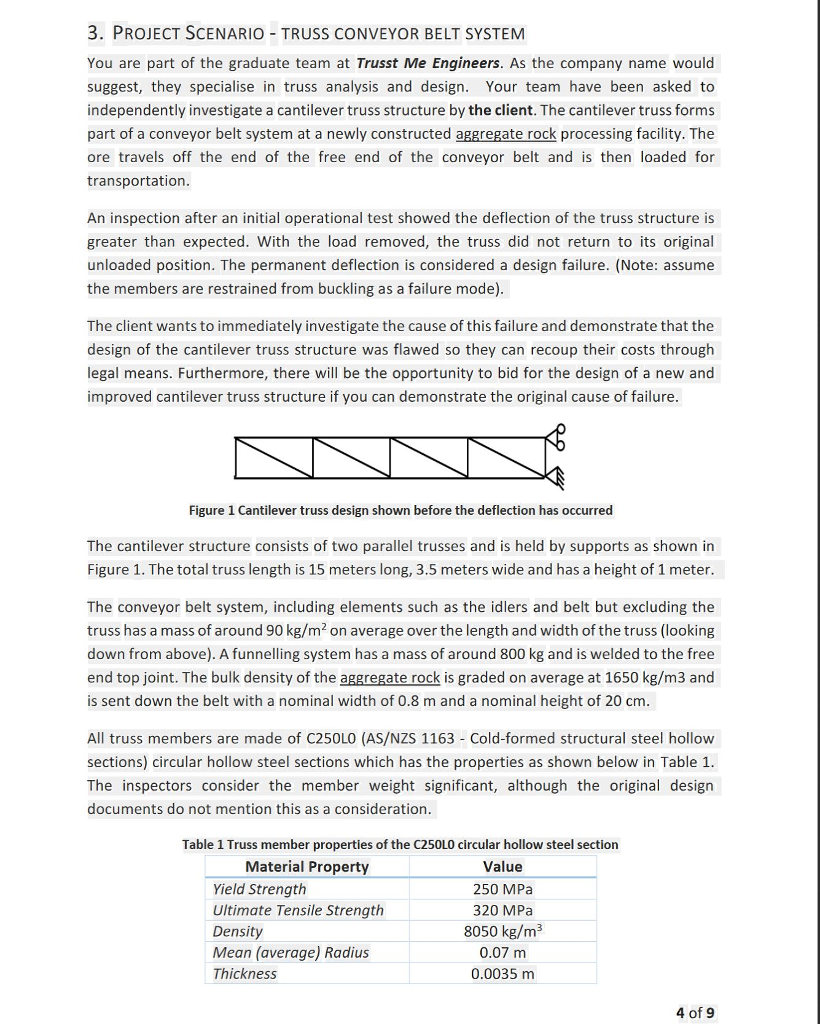 Solved Must Include Self Weight, must find if it will fail | Chegg.com