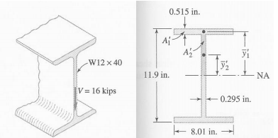 Solved 1. The W12x40 section is used as a beam. If the | Chegg.com