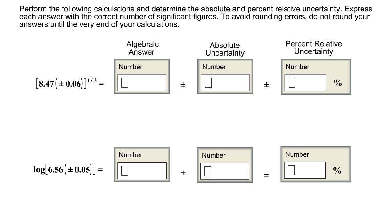 Solved Perform the following calculations and determine the | Chegg.com