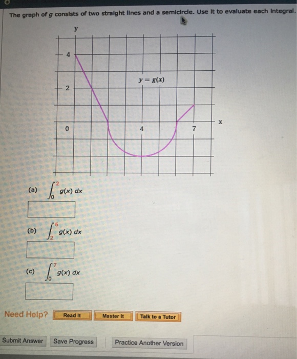 Solved The graph of g consists of two straight lines and a | Chegg.com