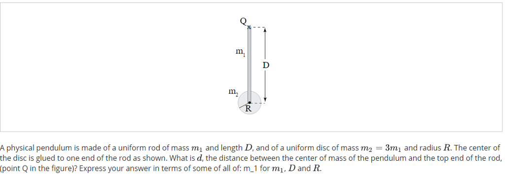 Solved Q. m, Im, A physical pendulum is made of a uniform | Chegg.com