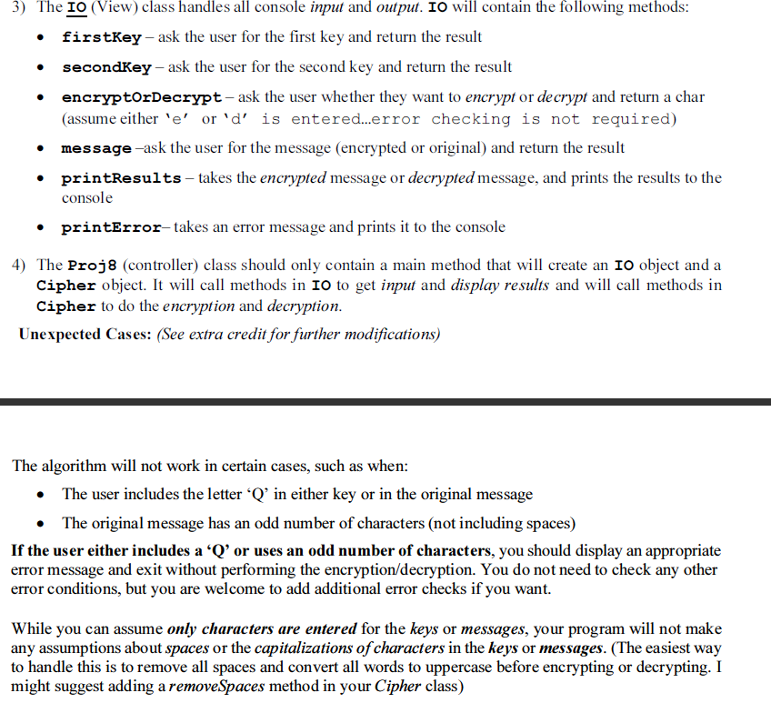 Cipher Handles The Encryption And Decryption... | Chegg.com