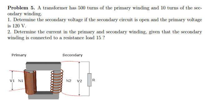 Solved A transformer has 500 turns of the primary winding | Chegg.com