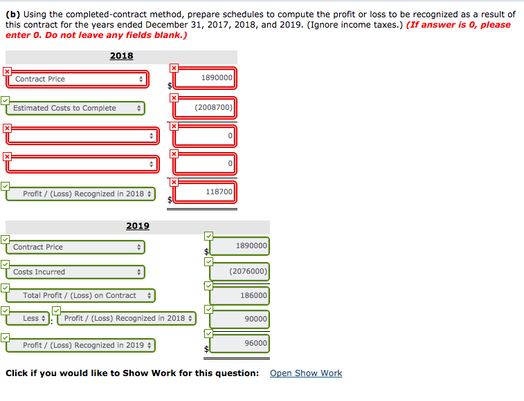 Solved (b) Using the completed-contract method, prepare | Chegg.com