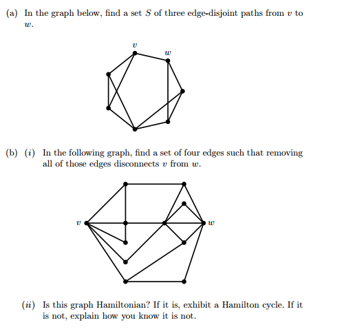 Solved (a) In the graph below, find a set Sof three | Chegg.com