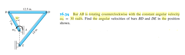 Solved Bar AB is rotating counterclockwise with the constant | Chegg.com