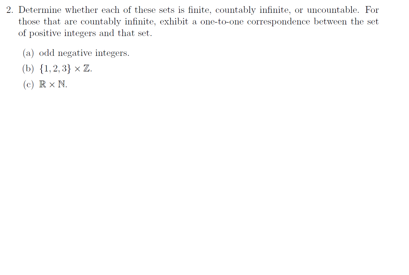 Solved Determine whether each of these sets is finite, | Chegg.com