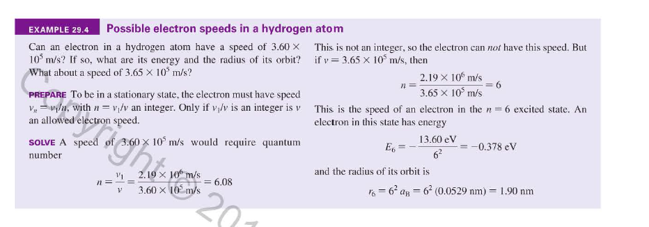 Solved Can An Electron In A Hydrogen Atom Have A Speed Of