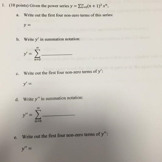 Write out the first four non-zero terms of this | Chegg.com